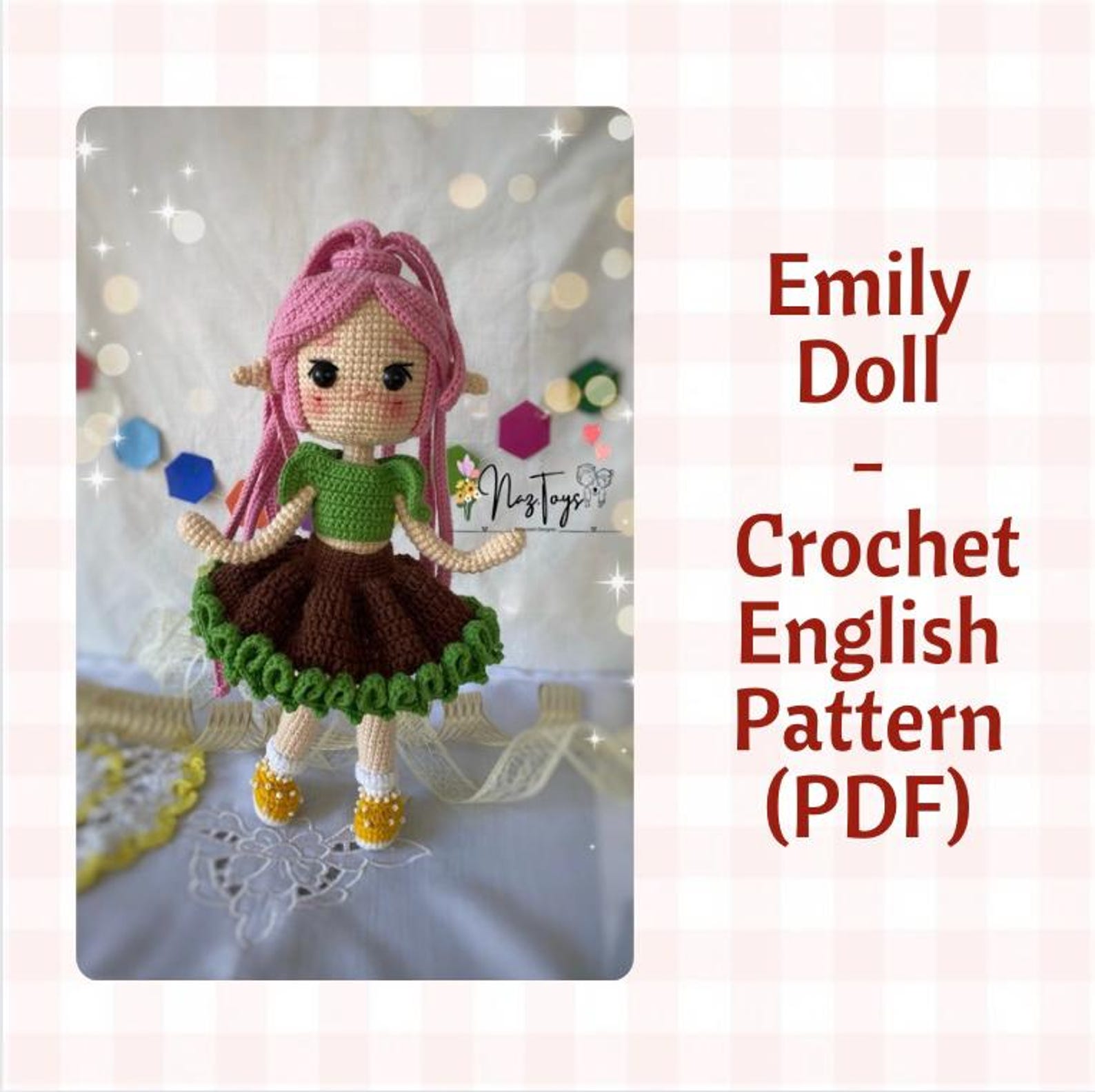 Amigurumi Crochet Elf Emily Pattern English Pdf, Amigurumi Elf Doll ...