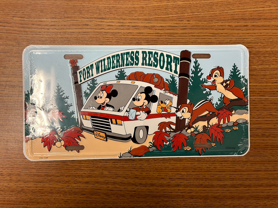 Vintage Disney Fort Wilderness Resort Metal License Plate - Etsy