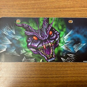 Vintage Disney Purple Alien Plastic License Plate - Etsy