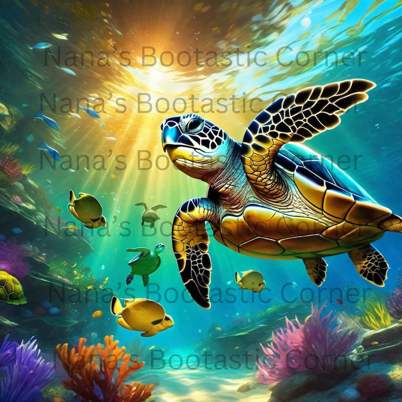 High Quality Sea Turtles in the Ocean Sublimation Images, Ocean ...