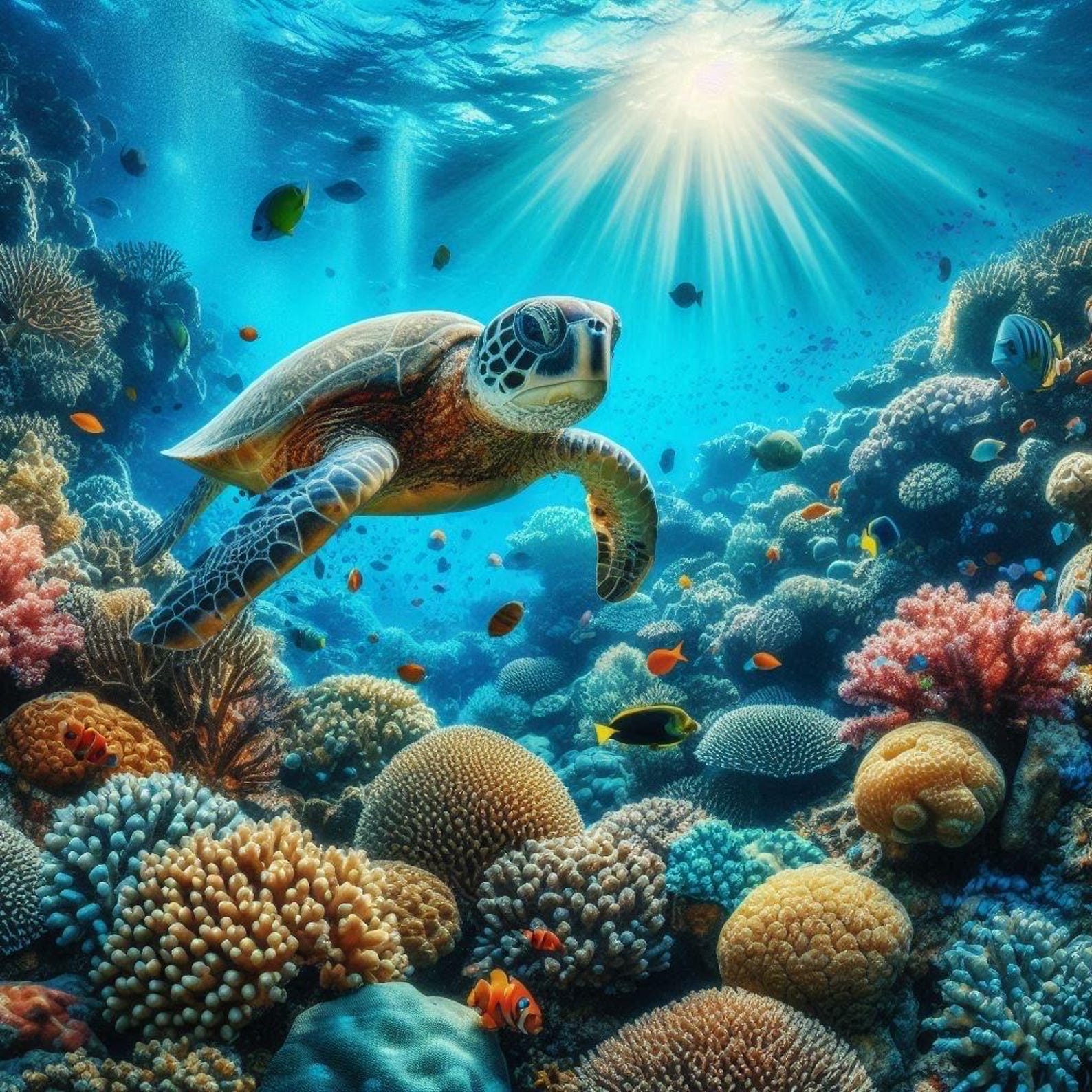 5 High Quality, Sea Turtles in the Ocean, Sublimation Images - Etsy