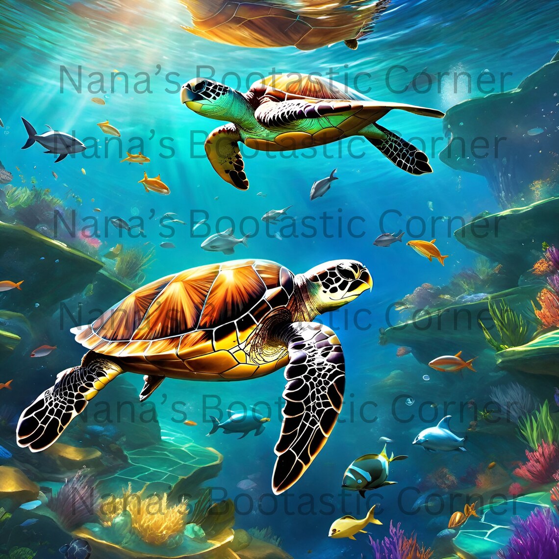 High Quality Sea Turtles in the Ocean Sublimation Images, Ocean ...