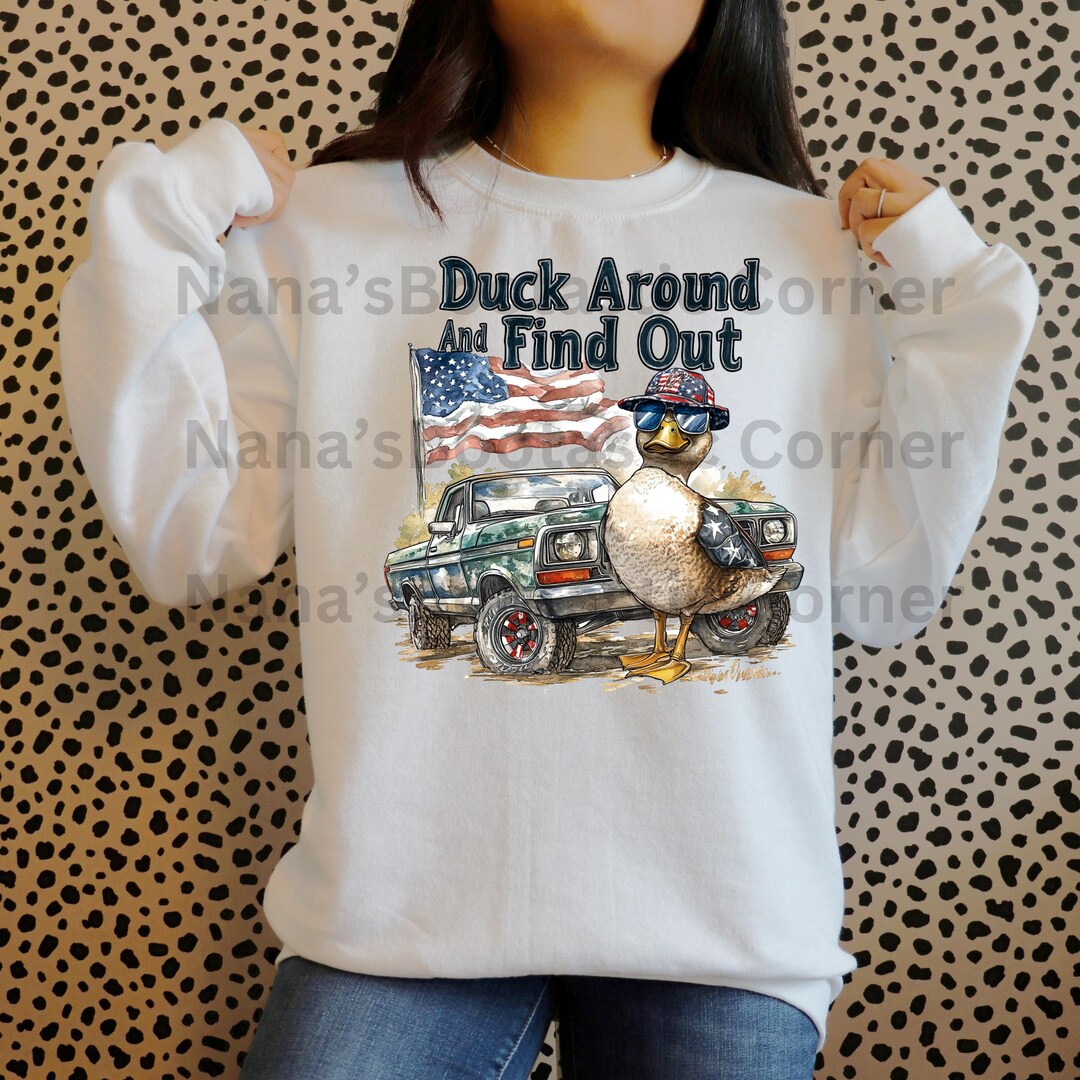 American Duck Around and Find Out PNG, Old Truck Clipart, Patriotic ...