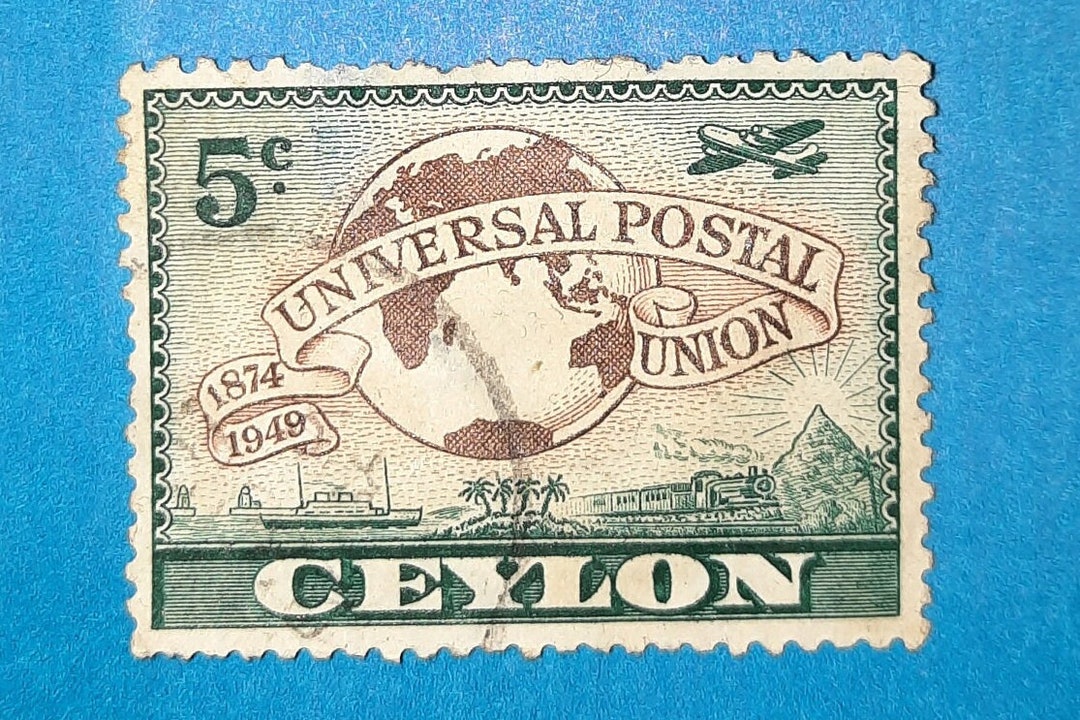 1949 Ceylon,5c Stamp.the 75th Anniversary of the UPU . - Etsy