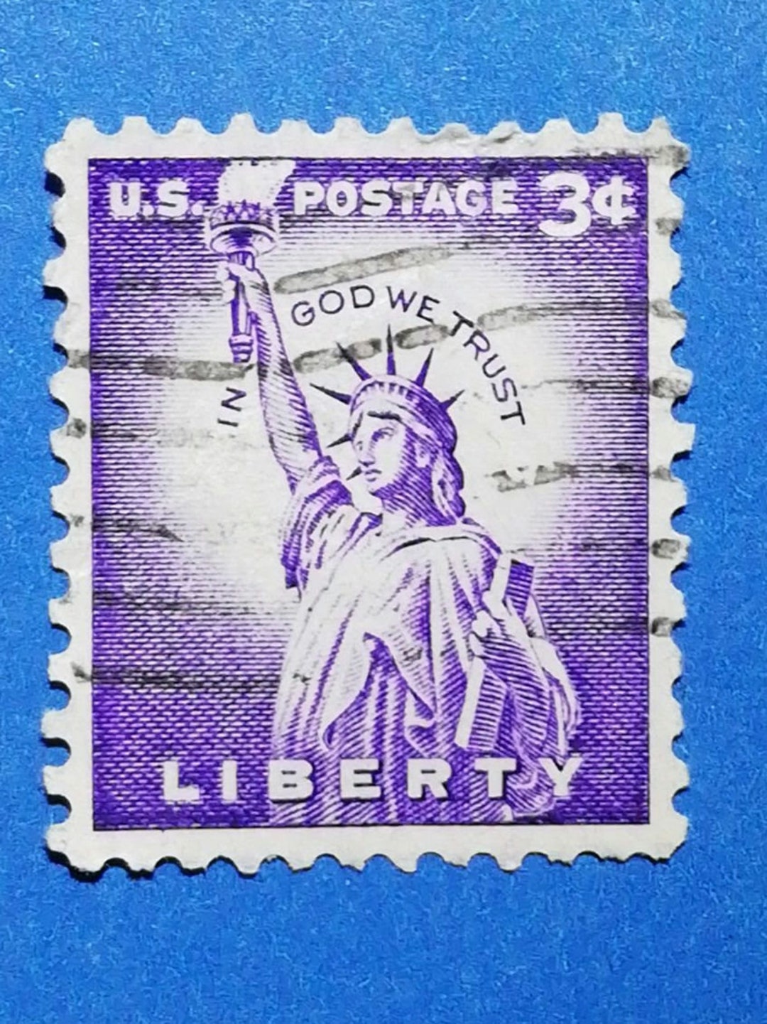 1954 USA, US Postage, Lady Statue of Liberty, 3 Cent Stamp. Fine Used ...