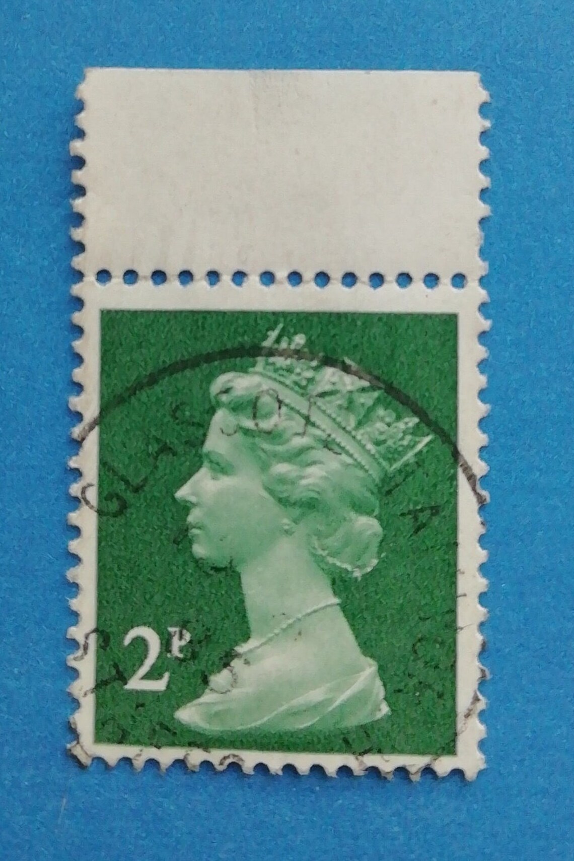1971 GB, error QEII, Decimal Machin,2p Stamp. Mitre Green, Phosphor Front/back Error. Rare - Etsy