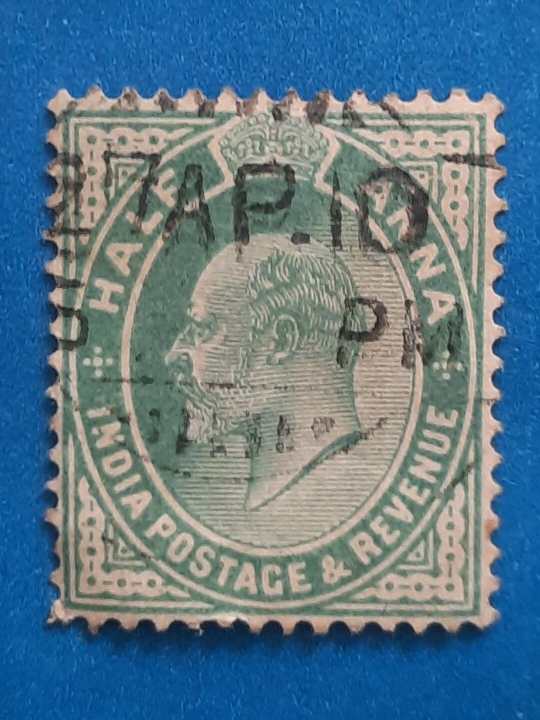 1910 India,king Edward Vii,half Anna Stamp. Green. - Etsy