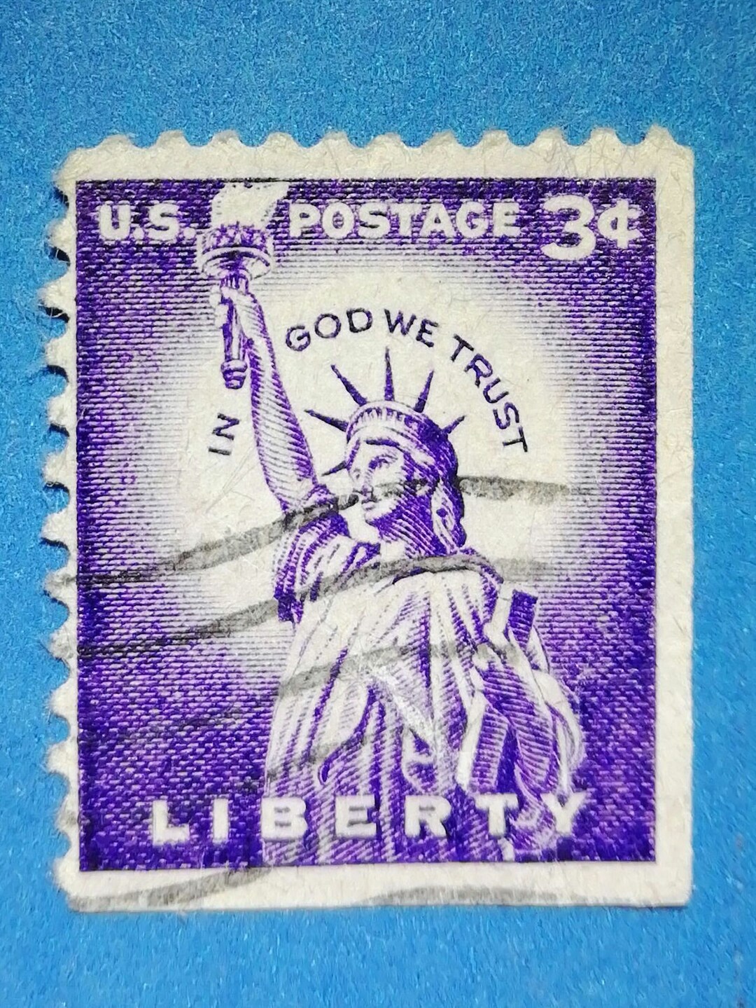1954 USA, US Postage, Lady Statue of Liberty, 3 Cent Stamp. Fine Used ...