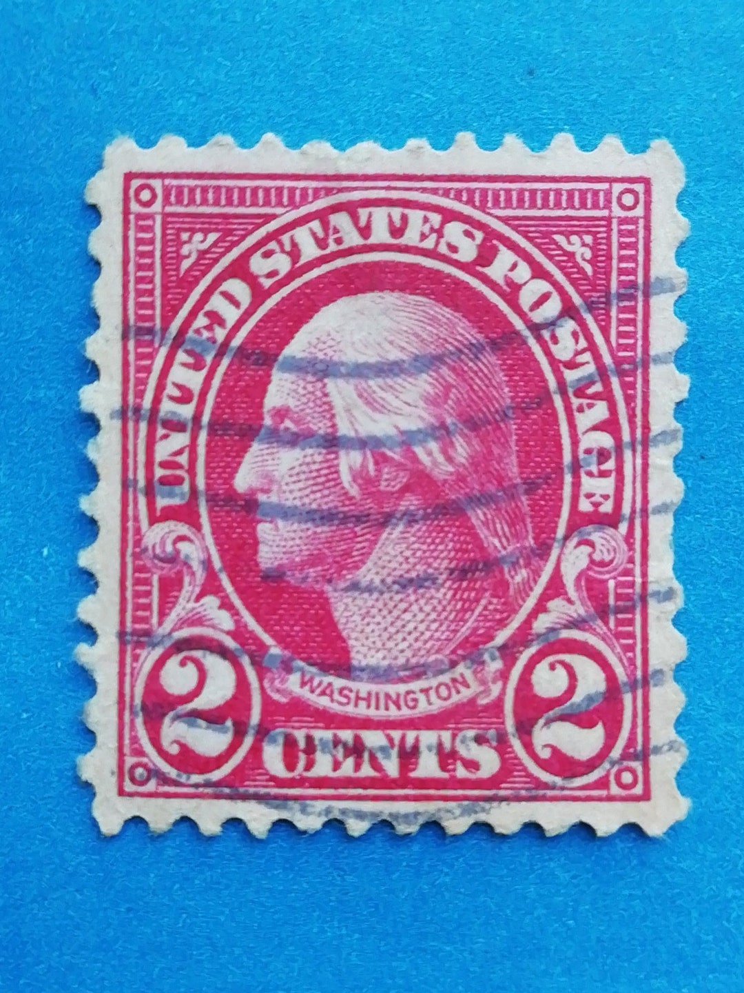 1923 USA, US Postage, George Washington, 2cents Stamp. Scott595.carmine ...