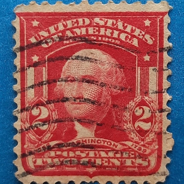 George Washington 2 Cents Stamp Carmine - Etsy