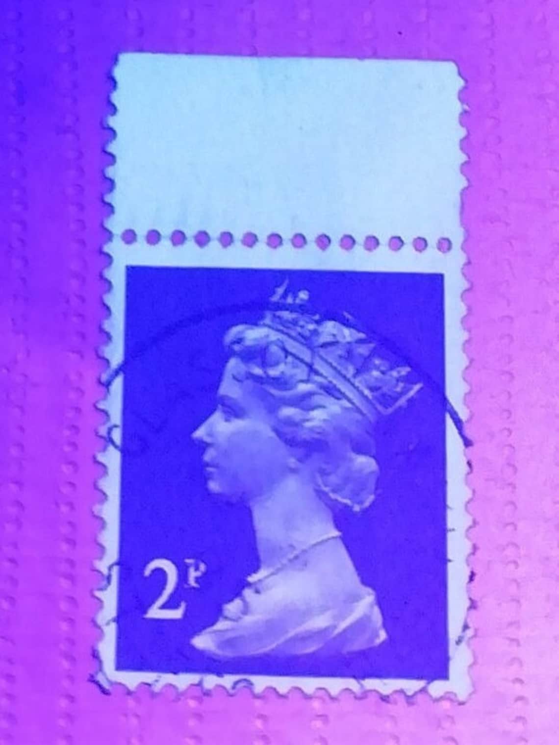 1971 GB, error QEII, Decimal Machin,2p Stamp. Mitre Green, Phosphor Front/back Error. Rare - Etsy