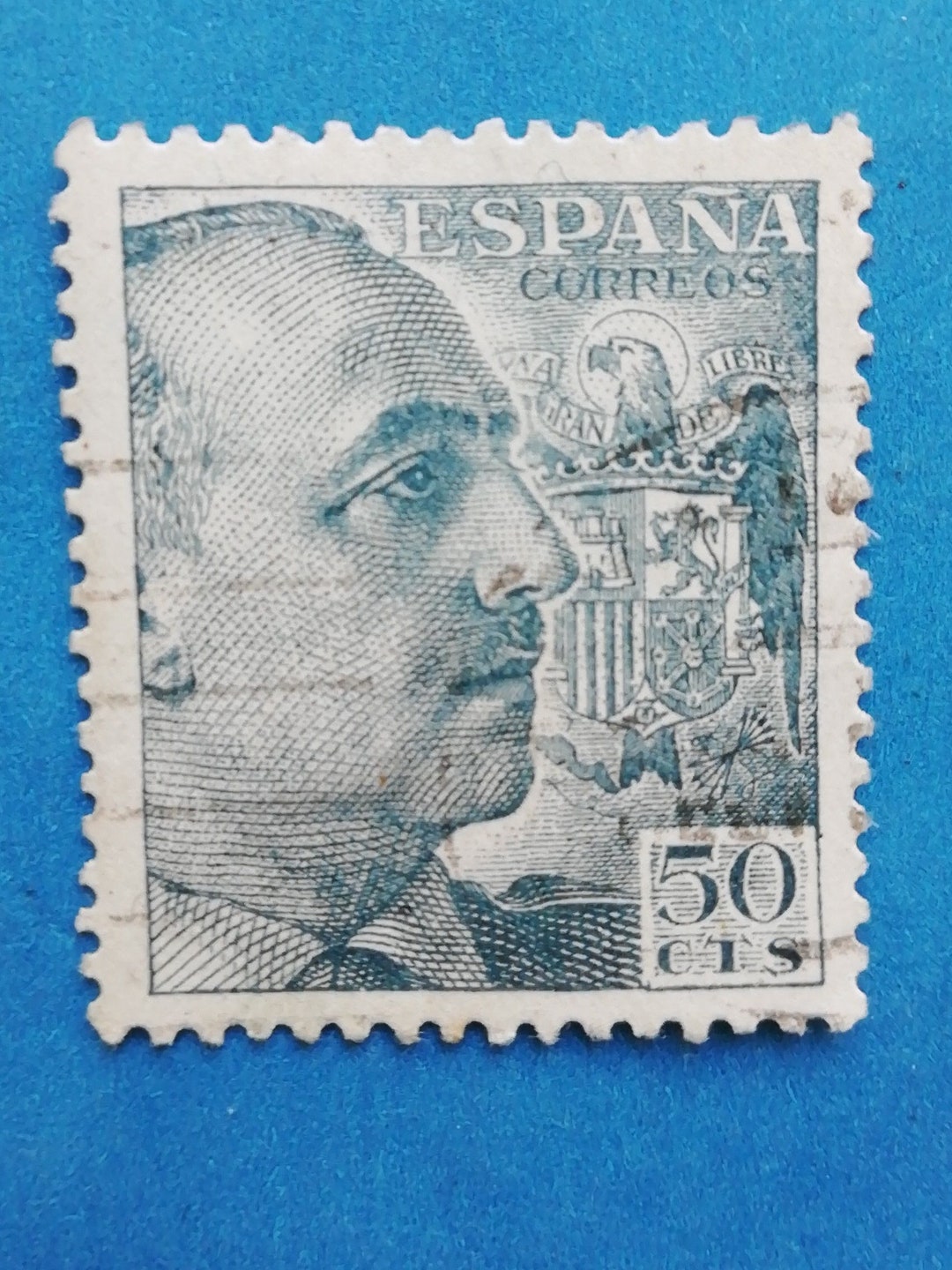 1939 Spain,gen Franco.50 Cts Stamp.fine Used. Well Centered. - Etsy