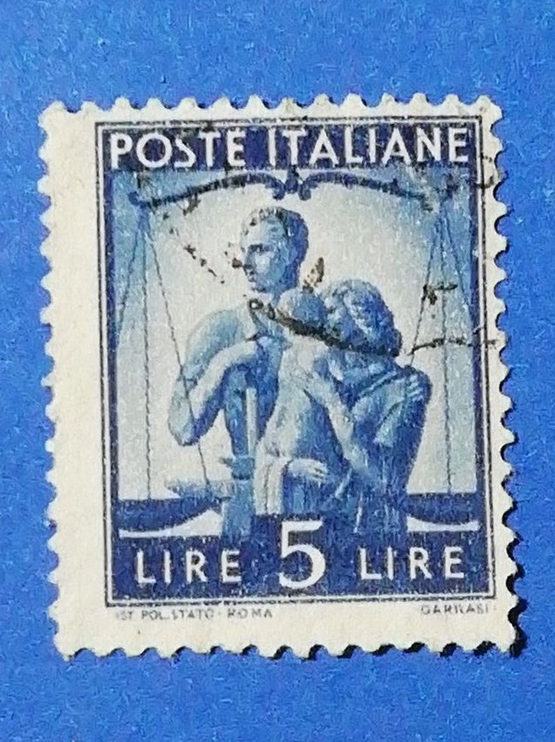 1945 ITALY, Poste Italiane, United Family With Scale, 5 Lire Stamp ...