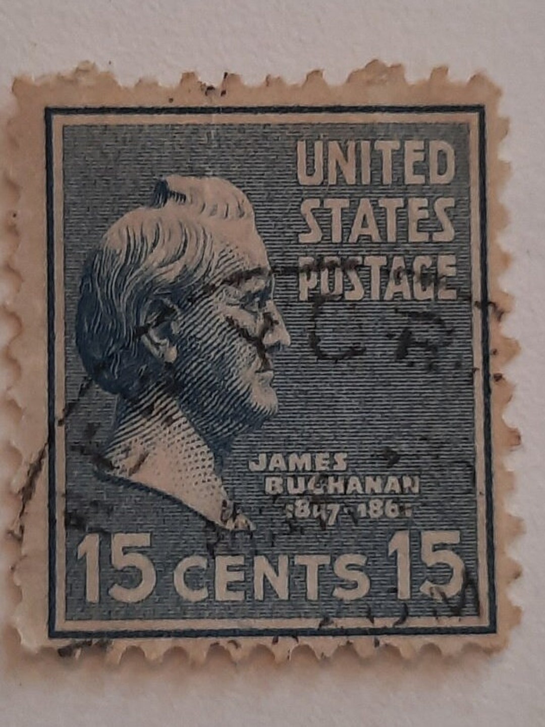 1936usajames Buchanan 15 Cent Stamp.rare.new York Cancel. - Etsy