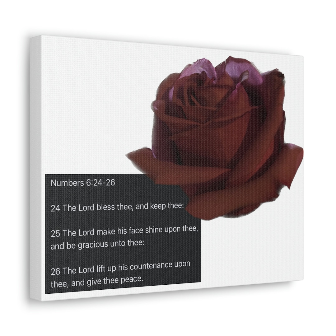 Jesus Rose Floral Numbers Blessing Wall Hanging Church Decor Prayer ...