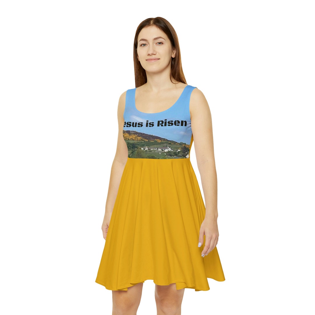 Jesus is Risen Women's Skater Dress Girl Ladies Fashion Cute Fun Dress ...
