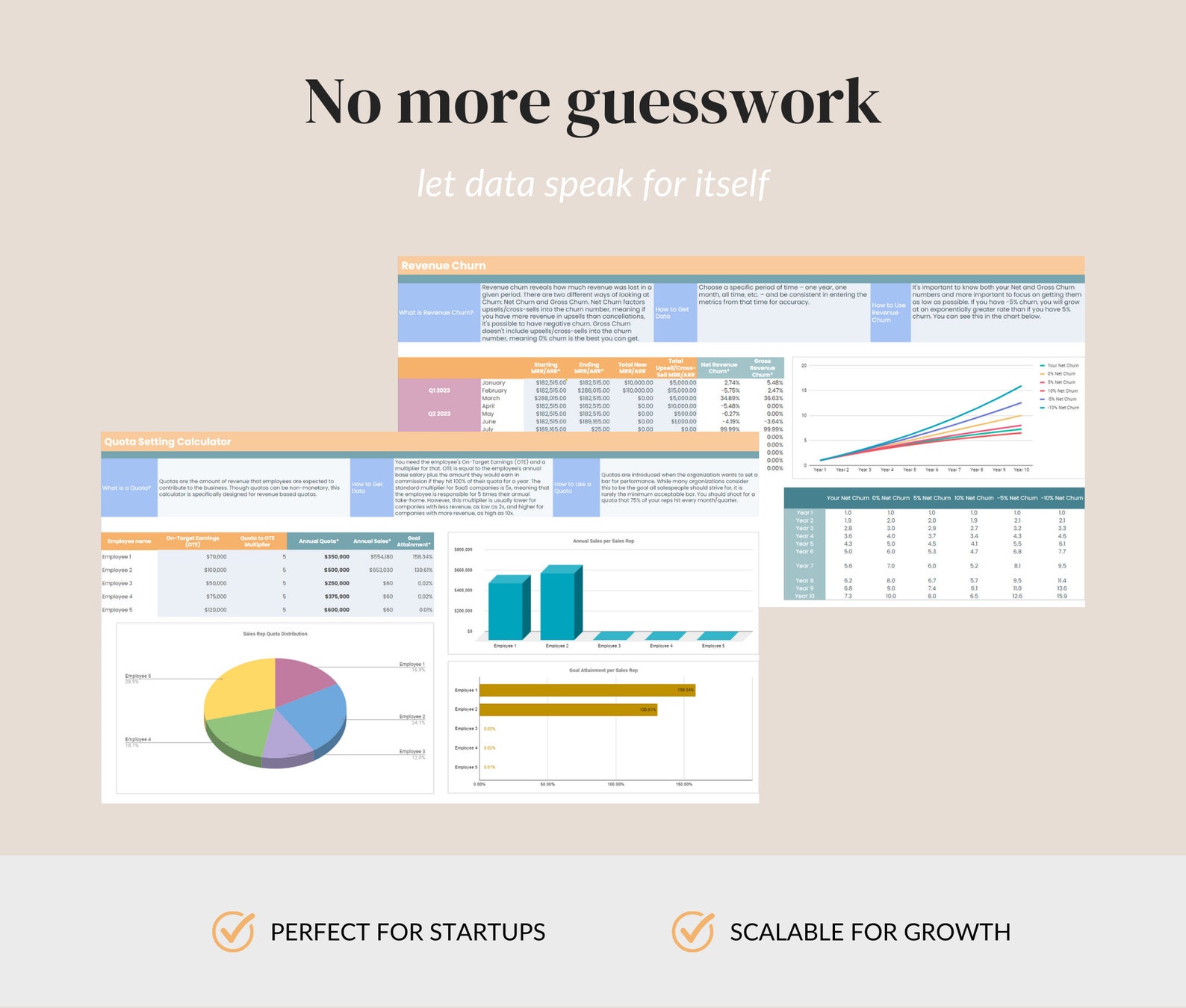 Sales Metrics ROI and KPI Spreadsheet Template | Business Performance ...