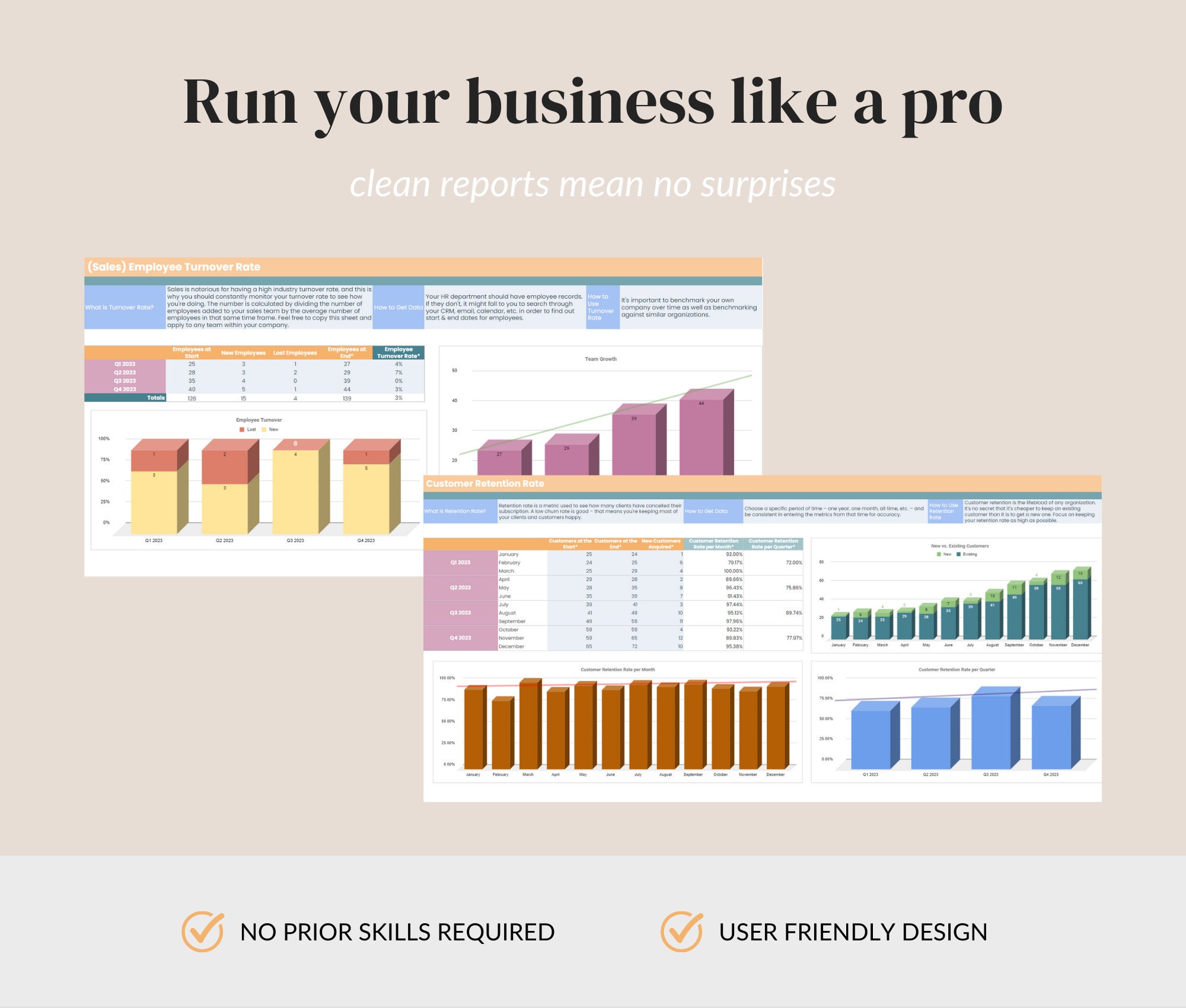 Sales Metrics ROI and KPI Spreadsheet Template | Business Performance ...
