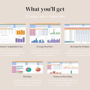 Sales Metrics ROI and KPI Spreadsheet Template | Business Performance ...