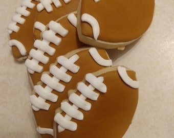 One Dozen Football Sugar Cookies - Etsy