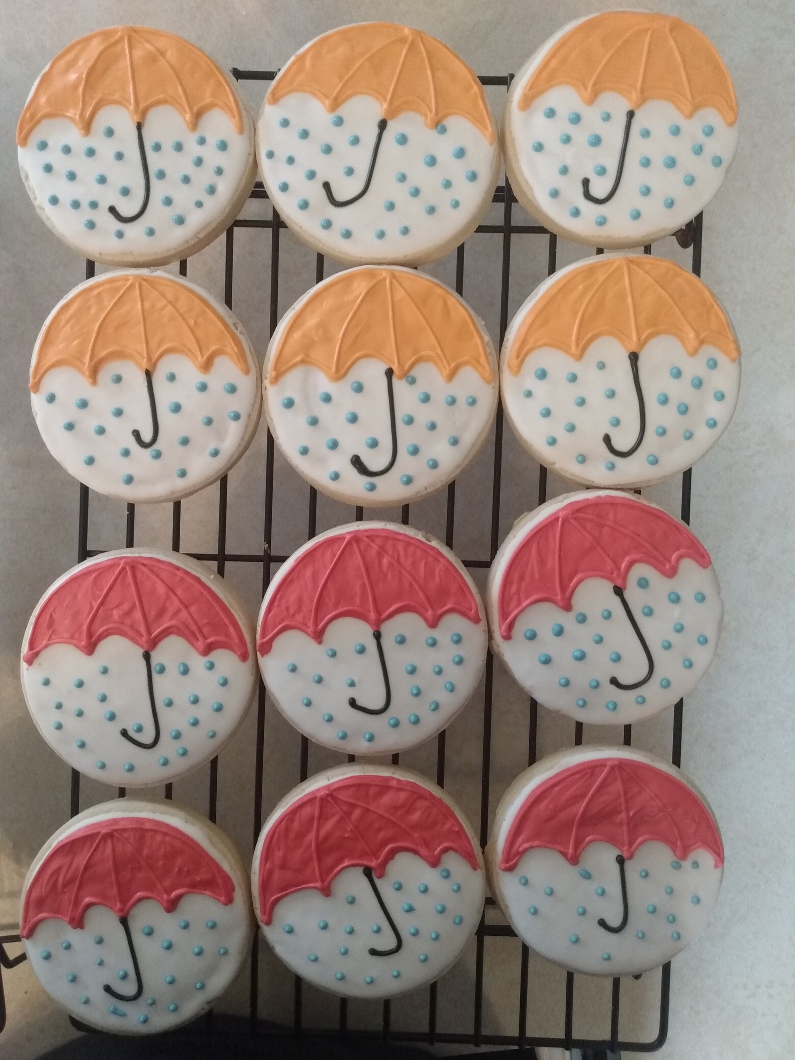 Rainy Day Decorated Sugar Cookies - Etsy