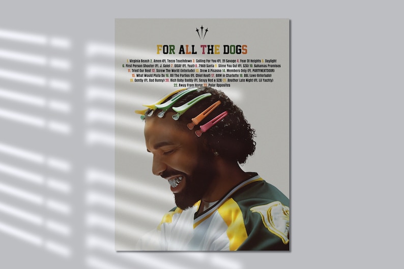 Drake for All the Dogs Album Poster | Drake Her Loss Album Poster ...