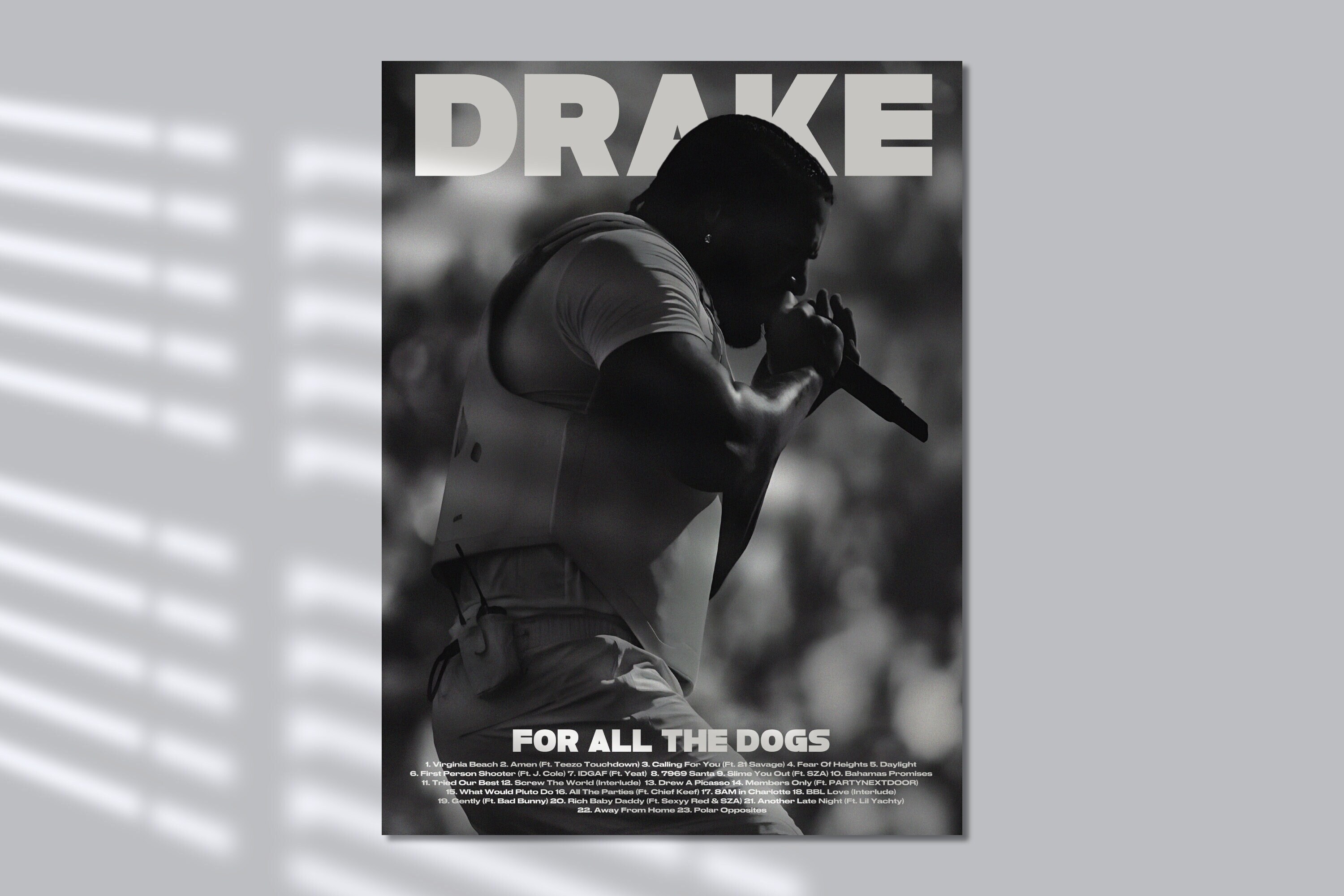 Drake For All The Dogs Album Poster | Drake Her Loss Album Poster sold ...
