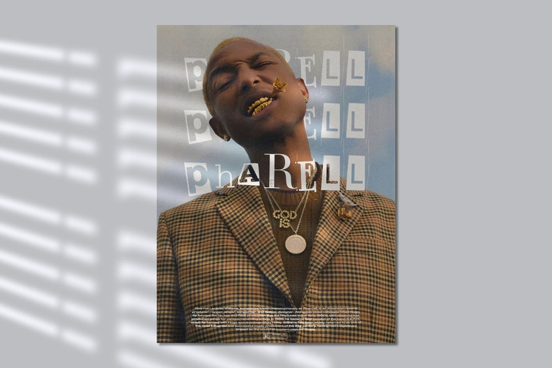Pharell Williams Poster I Pharell Williams Album Art I Pharell Williams ...