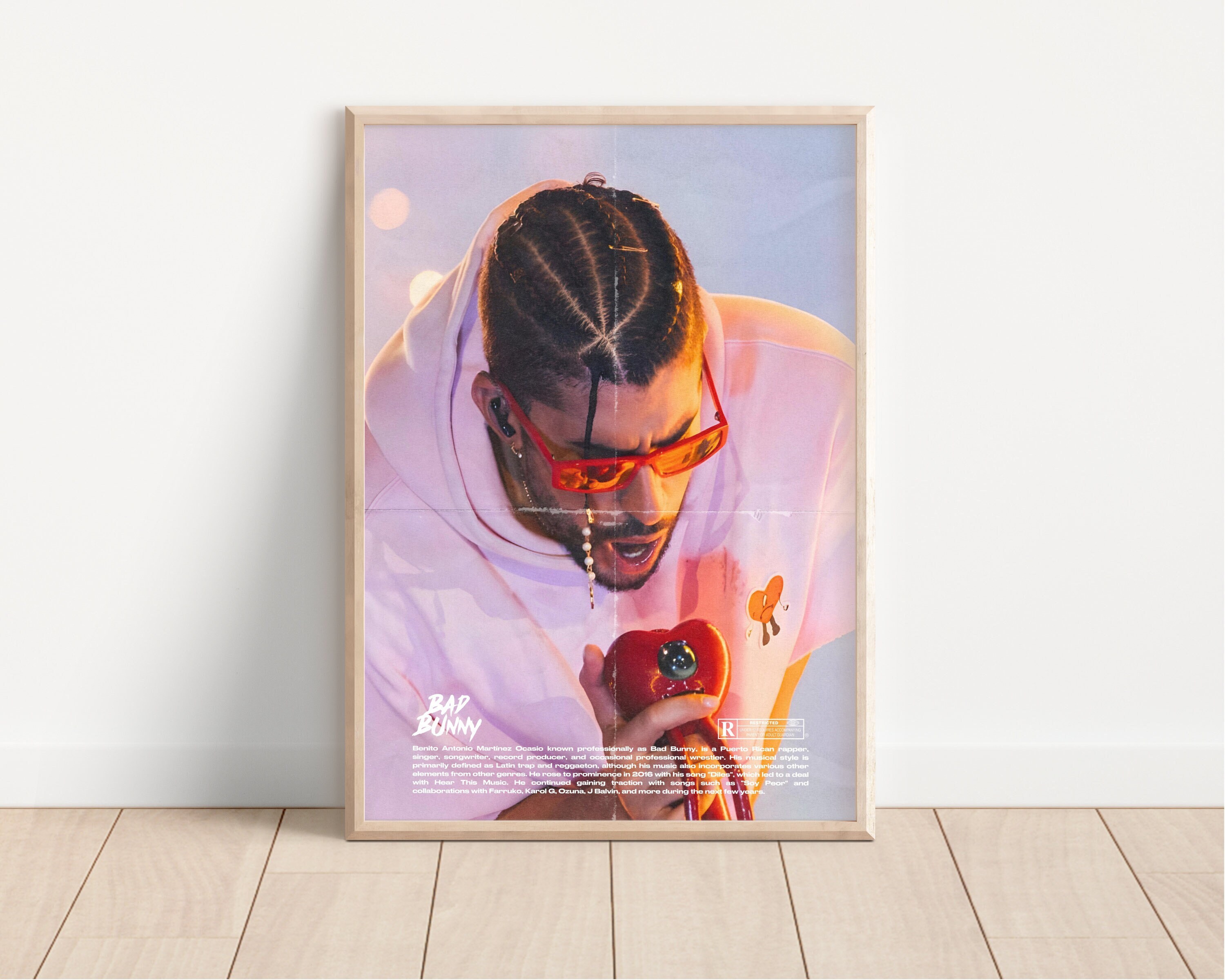 Bad Bunny poster, Bad Bunny Gifts, Poster gift, Pop music poster by ...