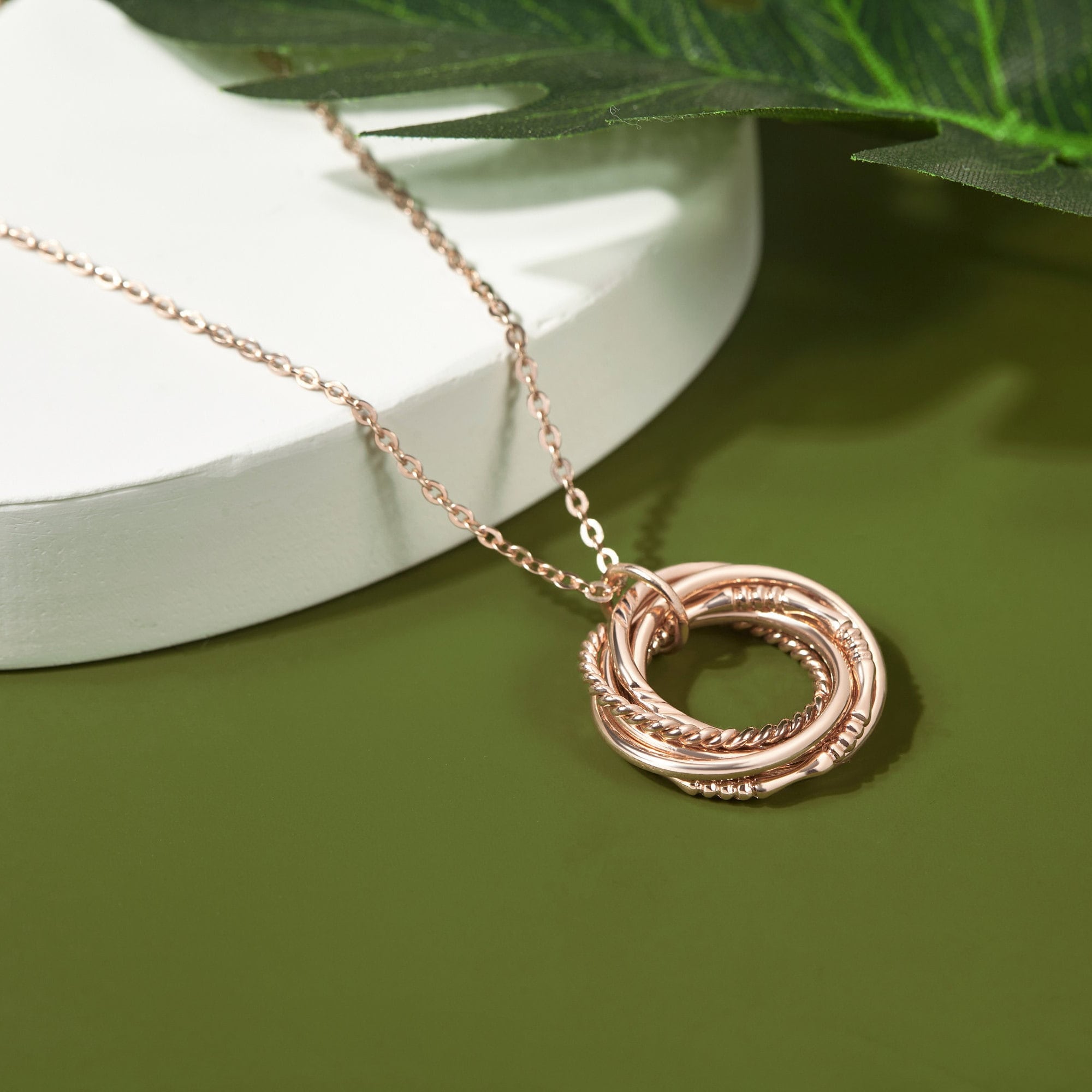 50th Birthday Necklace for Women 5 Rings Necklace Gift for - Etsy