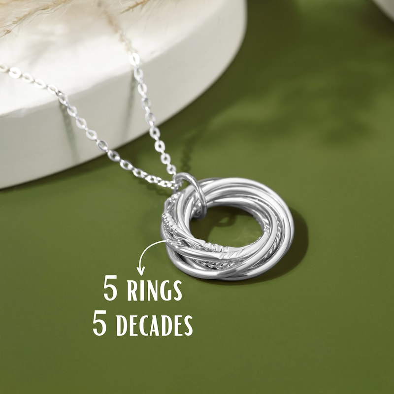 5 Rings Necklace - Etsy