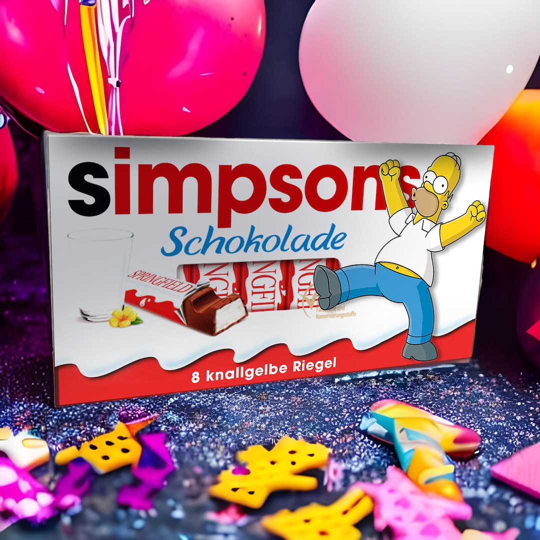 3x Stickers for Kinder Chocolate 100g / 8 Bars Motif: the Simpsons 100. ...