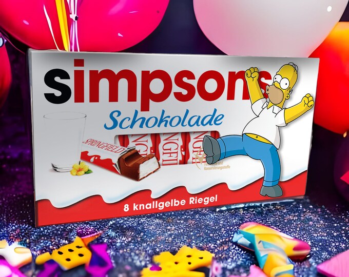 3x Stickers for Kinder Chocolate (100g / 8 Bars) | Motif: the Simpsons ...