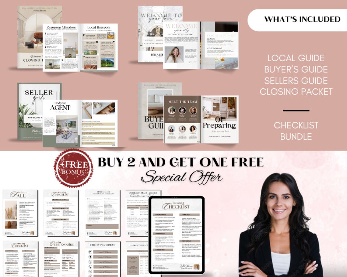 Girly Real Estate Social Media Bundle, Real Estate Canva Templates ...