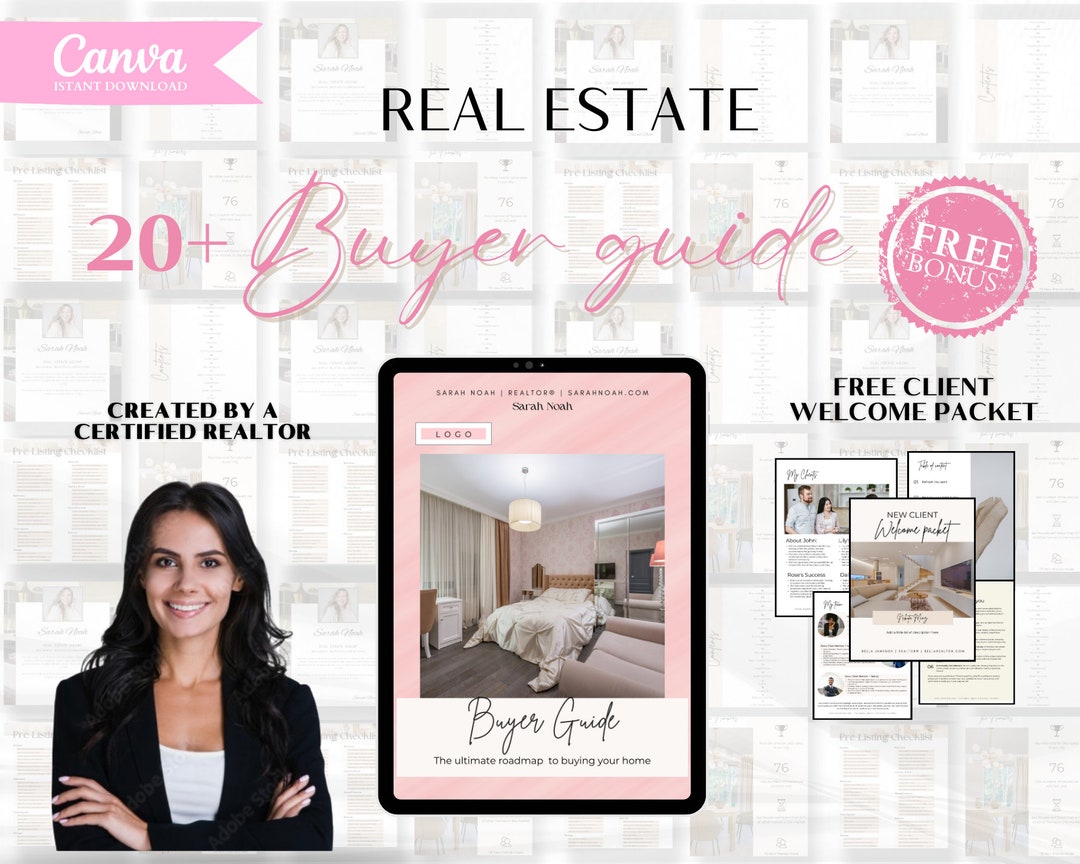 Pink Real Estate Buyers Guide, Listing Presentation, Real Estate Signs ...