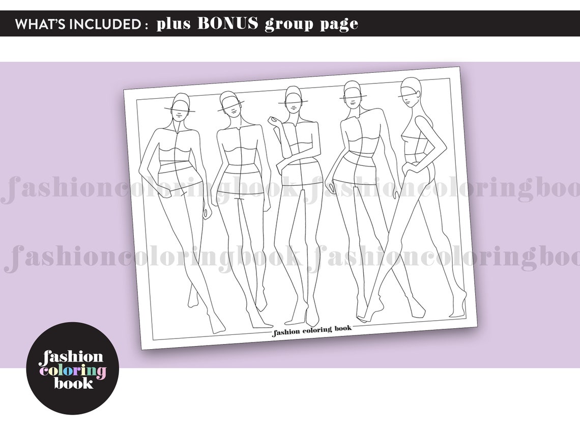 Fashion Design + Illustration Croquis Template - Etsy