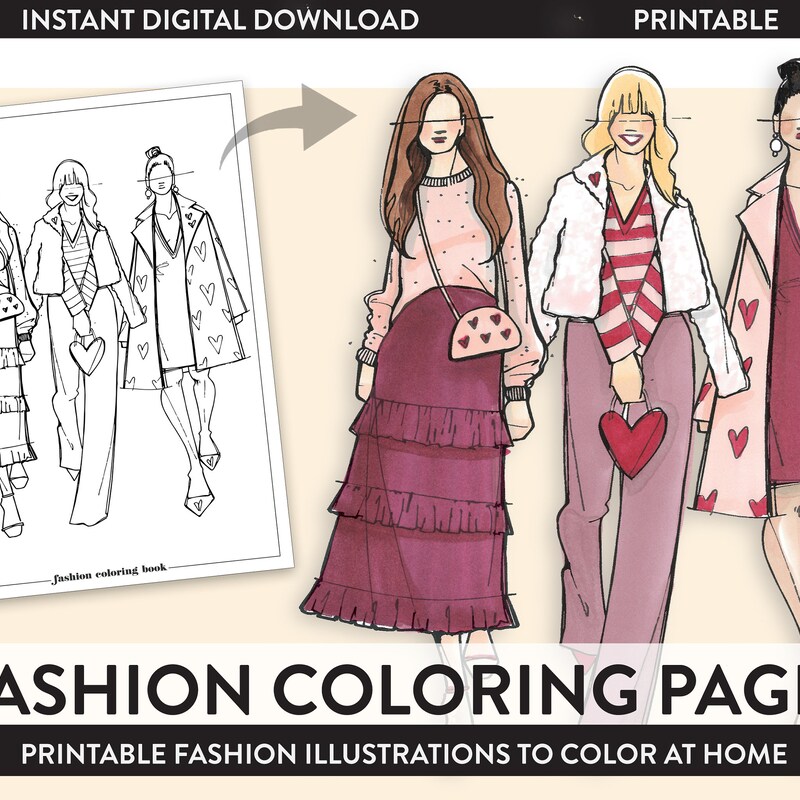 fashioncoloringbook - Etsy