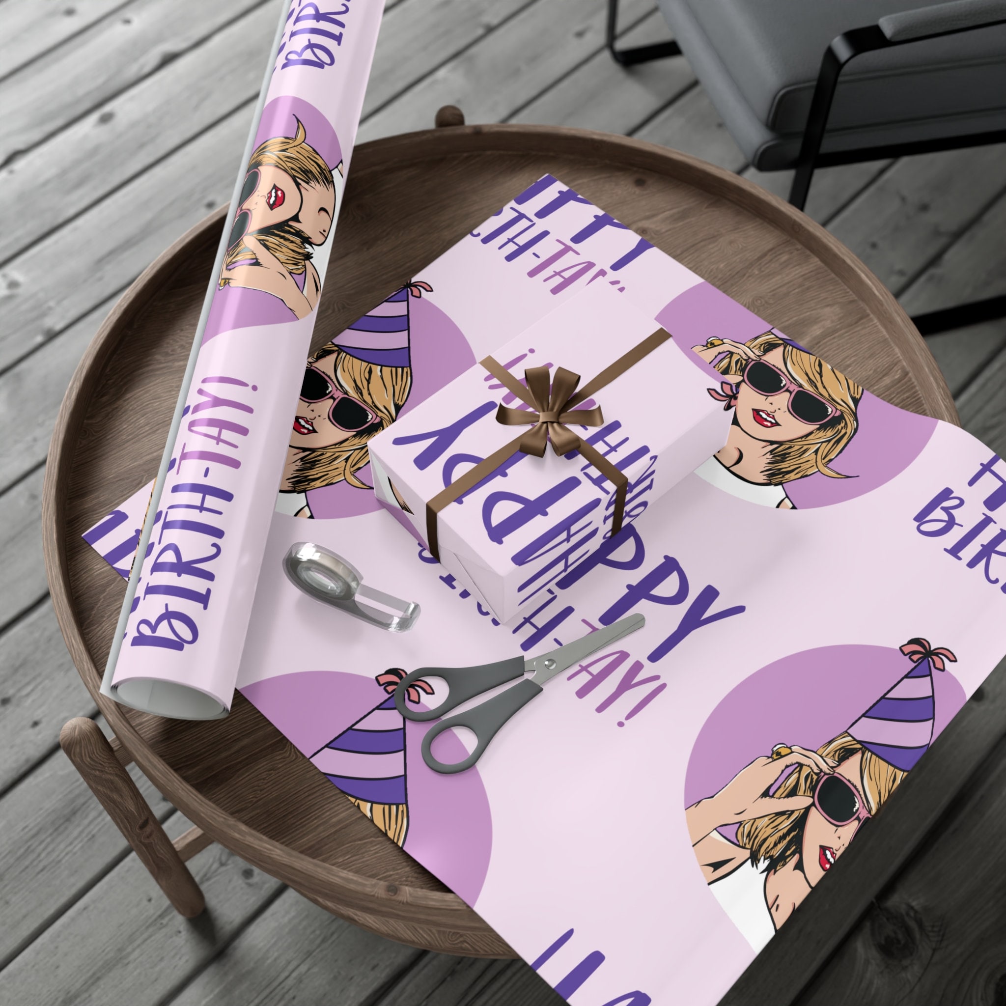 Happy Birthtay, Taylor Wrapping Paper, Swift Wrapping Paper, Ts Designs ...