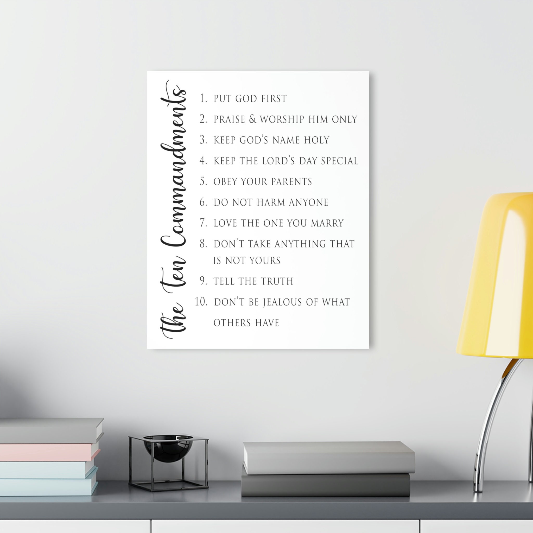 Ten Commandments Wall Art, Ten Commandments, Ten Commandments Sign ...