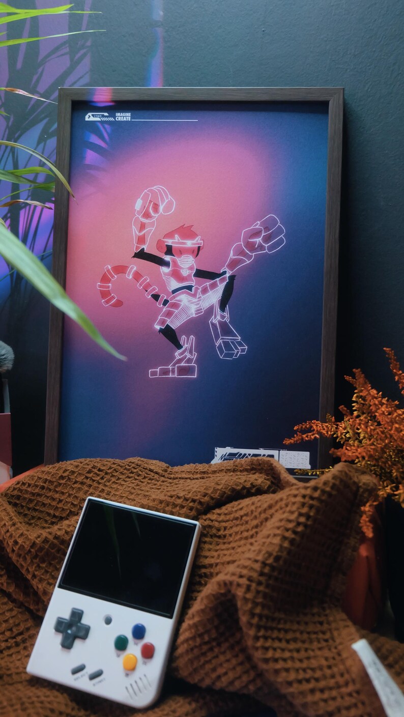 M-SHIELD CYBERPUNK X MEGAMAN Posters | Animal Illustrations | Geek ...