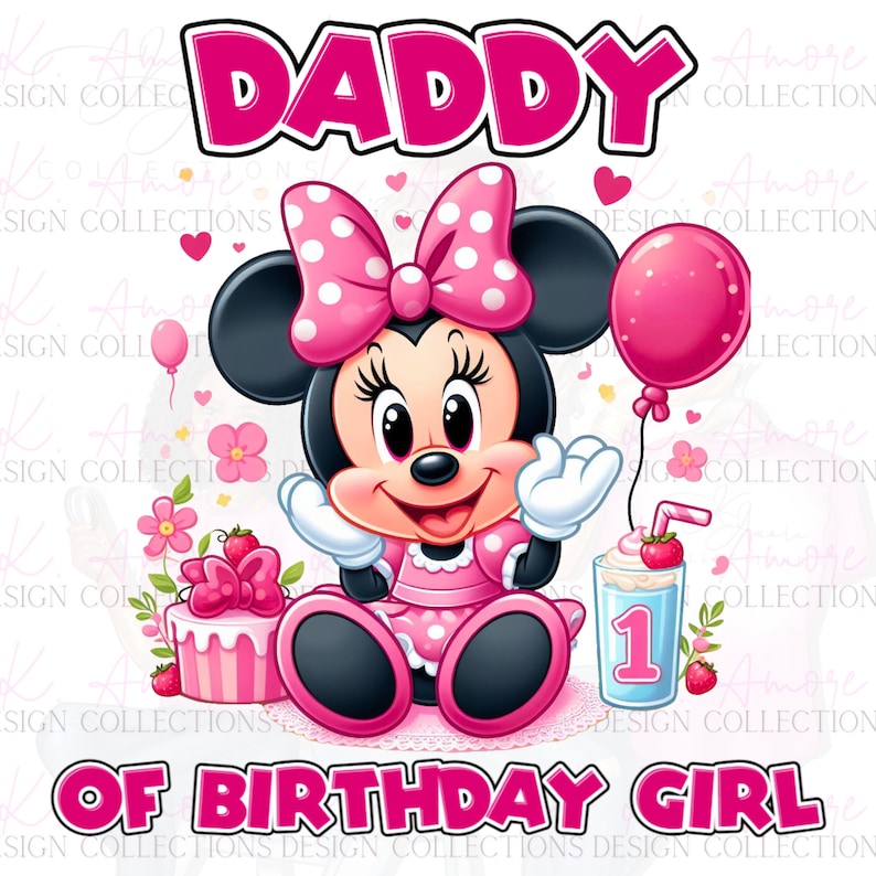 Minnie Mouse 1st Birthday PNG. FAMILY BUNDLE. 13 Files Included. - Etsy