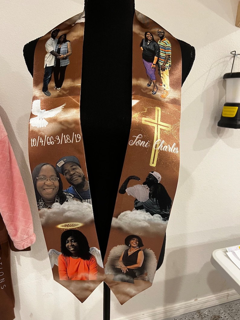 Custom Memorial Stole, Personalized Photo Keepsake - Etsy