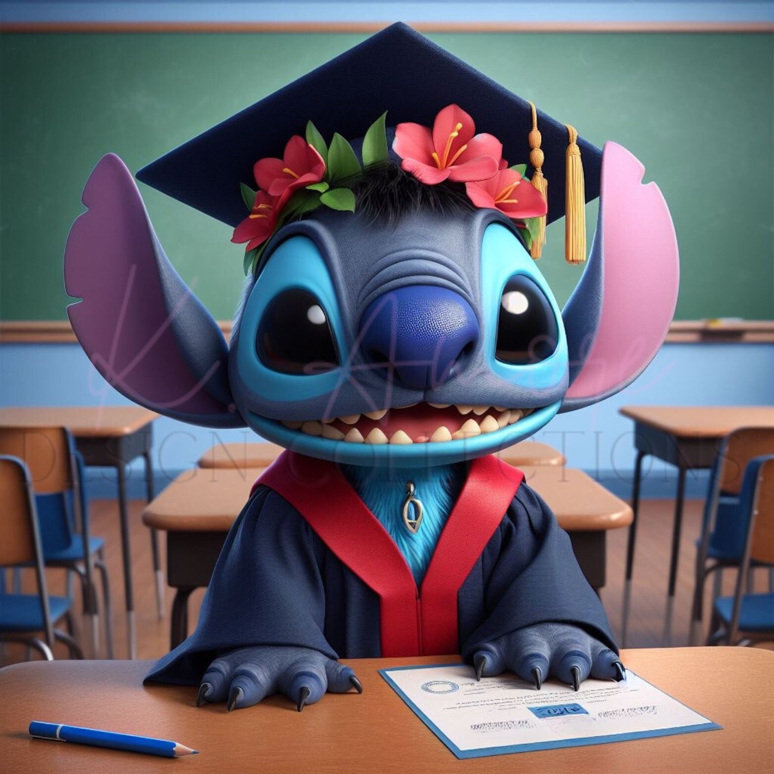 Stitch Graduation PNG Great for Sublimation - Etsy
