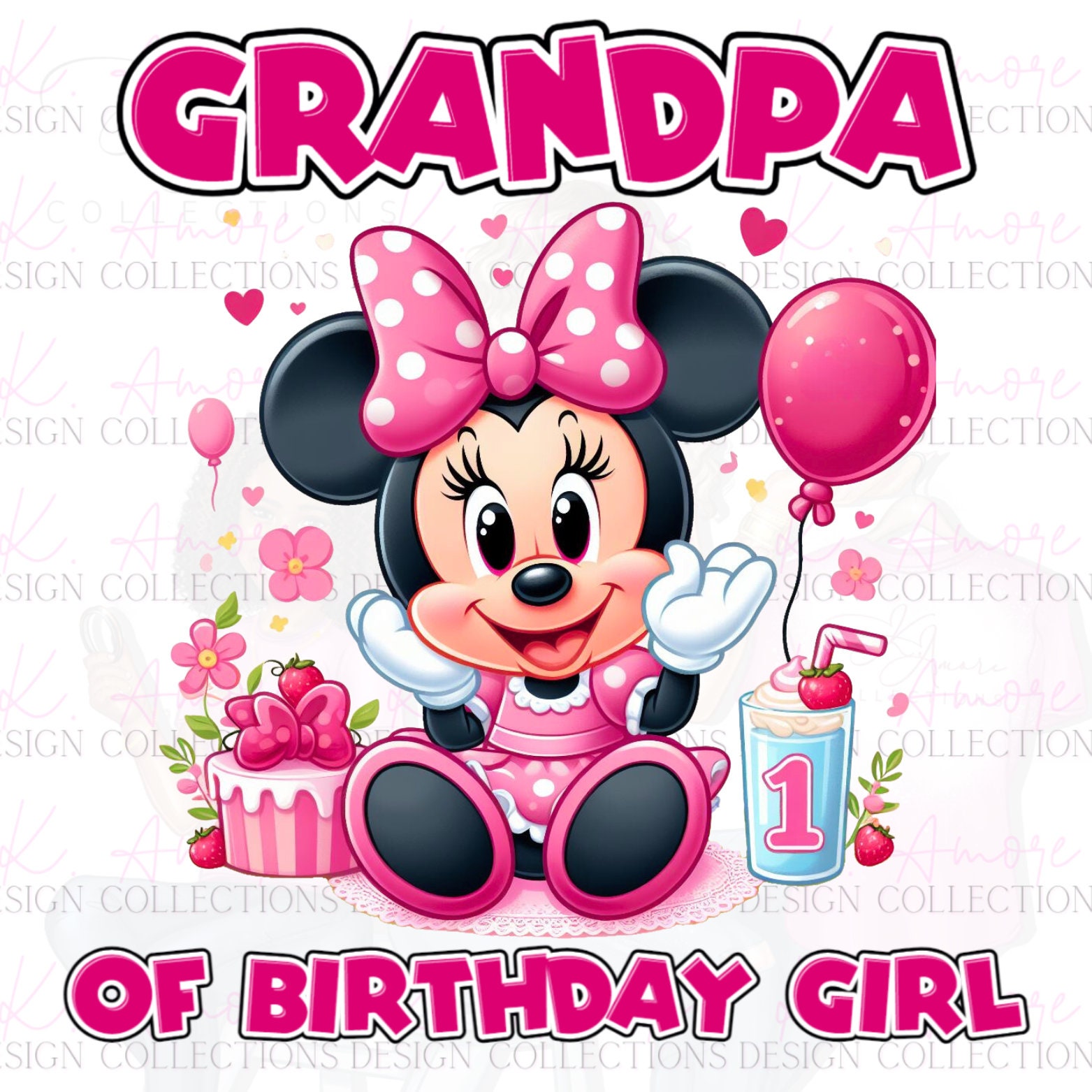 Minnie Mouse 1st Birthday PNG. FAMILY BUNDLE. 13 Files Included. - Etsy
