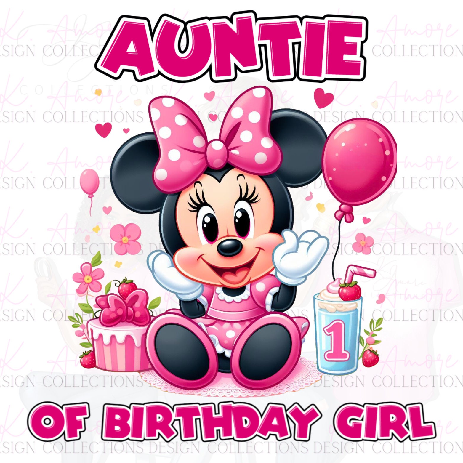 Minnie Mouse 1st Birthday PNG. FAMILY BUNDLE. 13 Files Included. - Etsy