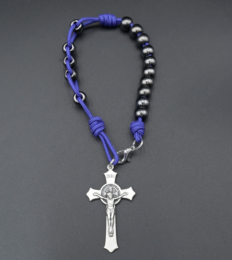 Gunmetal Heavy Duty Memory Pocket Rosary One Decade Auto Rosaries Saint ...