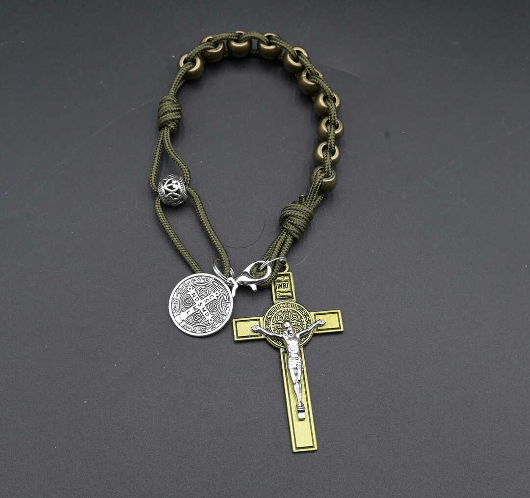 Rolling Beads Handmade Indestructible Saint Benedict Pocket Rosary ...
