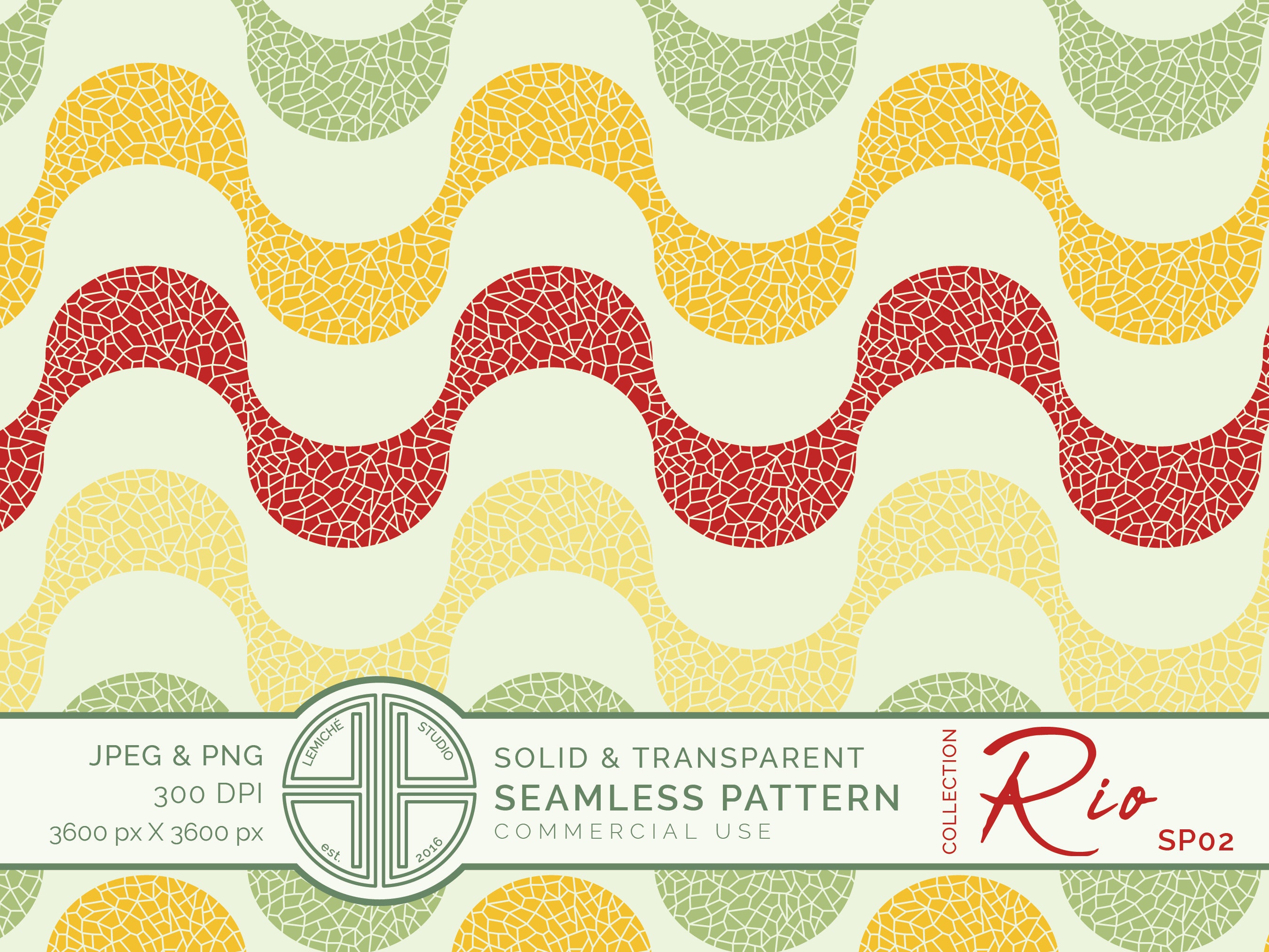 Copacabana Mosaic Pavement Seamless Pattern, Digital Wavy Surface ...