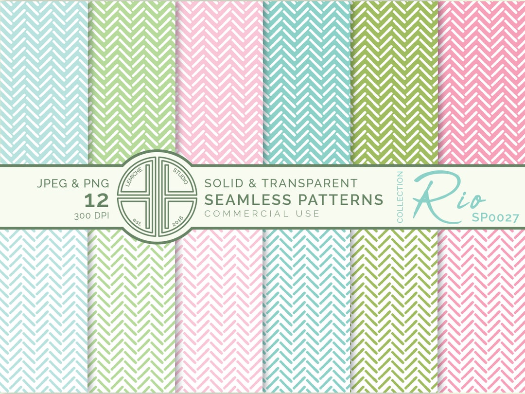 Geometric Herringbone Weave Seamless Surface Pattern Bundle, Pastel Color Chevron Digital Papers ...