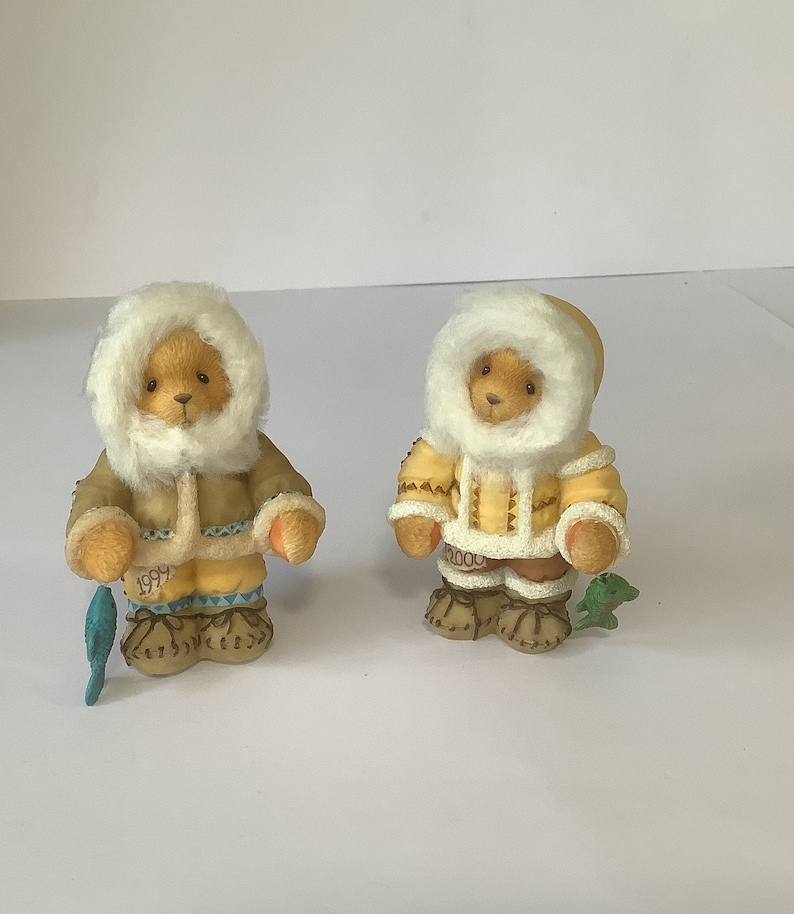 Cherished Teddies eskimos With Fish 687669 by Enesco - Etsy UK
